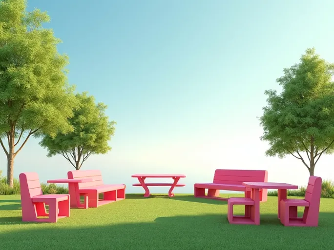 Pink Park Furnitures Unexpected Transformation In Los Angeles Protests