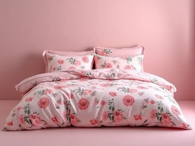 New Plush Velvet Floral Bedding Collection Launches in Soft Pink