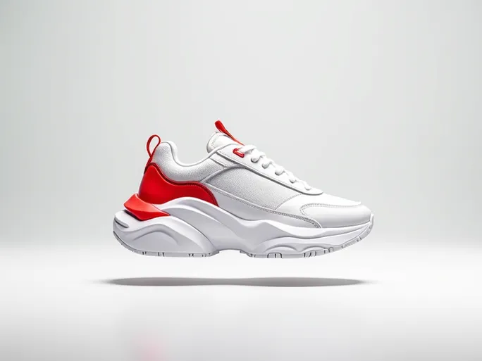 Mlbs Chunky Sneaker Low white Red Gains Popularity in Fashion