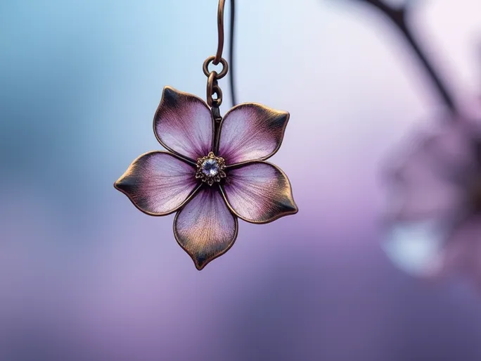 Artist Michael Michaud Crafts Hydrangea Earrings in Bronze