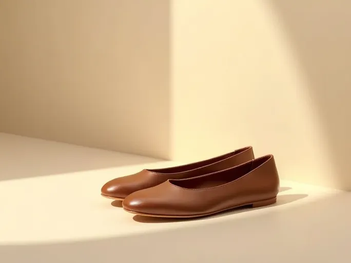 Stylish and Practical Celines Brown Roundtoe Flats Gain Popularity
