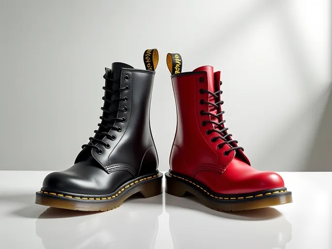 Dr Martens 1490 Exploring Black and Red Iconic Boots