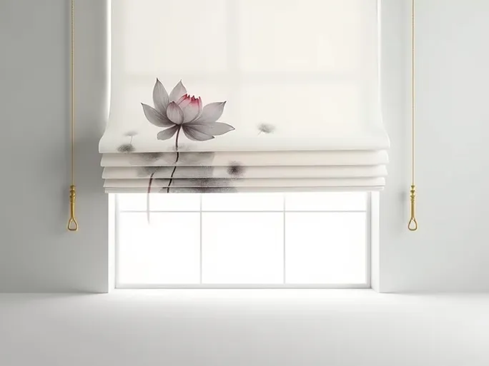 Custom Ink Lotus Roman Shades Merge Art with Modern Craftsmanship