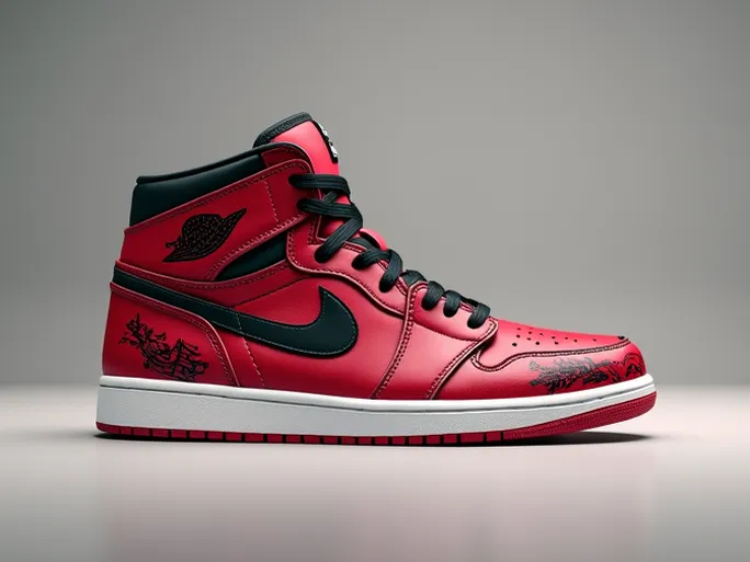 Custom Air Jordan 1 Mid Fuses Chicago Heritage with Calligraphy Art