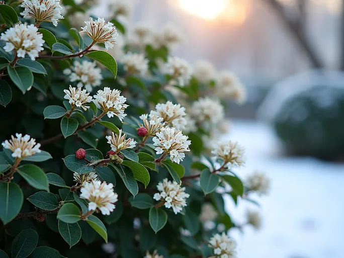 Evergreen Viburnum ladybird Enhances Winter Gardens