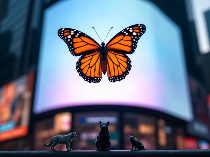 LG Showcases Endangered Species in Times Square Display