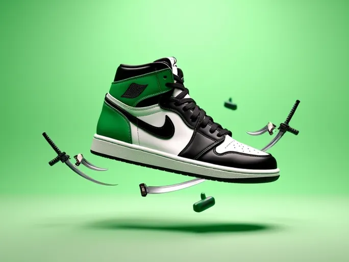Custom Zorothemed Air Jordan 1 Mid Sparks Anime Sneaker Trend
