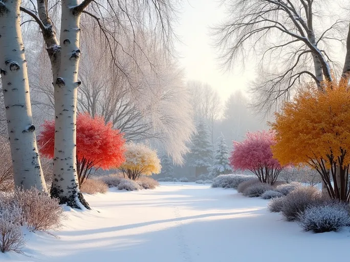 Winter Gardens Showcase Trees and Shrubs with Striking Bark