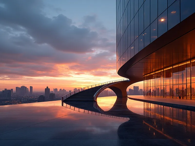 Shanghai Grand Opera House's Spiraling Staircase on Roof Nearing Completion