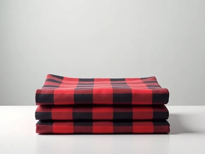 Red and Black Plaid Fabric Gains Popularity for Creative Projects
