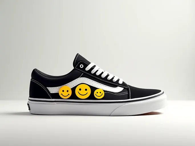 Vans Old Skool Reimagined with Smiley Face Design