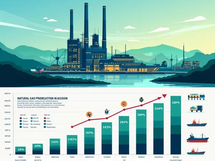 Russia's Natural Gas Output Rises 2%, Solidifying Global Market Position