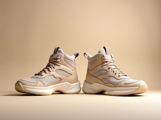 Lining Launches Comfortable Taupe Beige Wave Boots