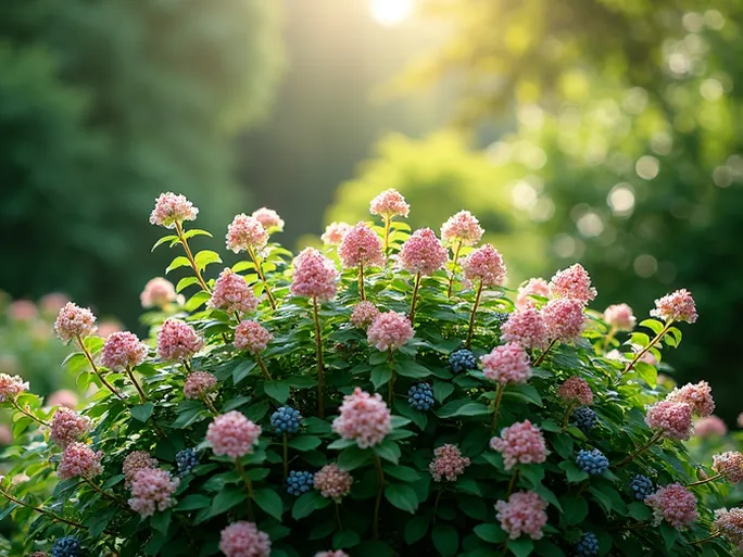 Viburnum Tinus lisarose Thrives Yearround in Gardens