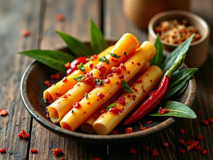 Premium Spicy Bamboo Shoots Use Lightshielded Packaging for Freshness