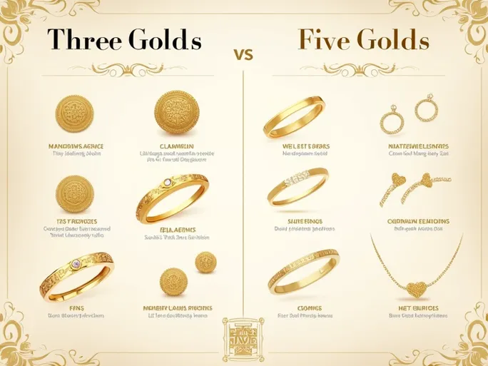 Chinese Weddings Tradition of Three Golds and Five Golds Explained