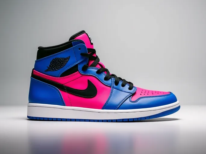 Custom Air Jordan 1 blue Toe Black Pink Targets Sneaker Enthusiasts