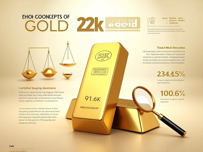 22K Gold Assessing Purity and Current Market Value