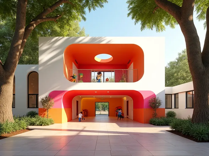 Alsace's Colorful New Crèche Blends Architecture with Child Development