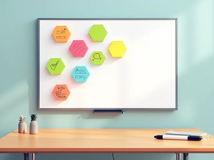 Hexagonal Sticky Notes Redefine Organization Tools