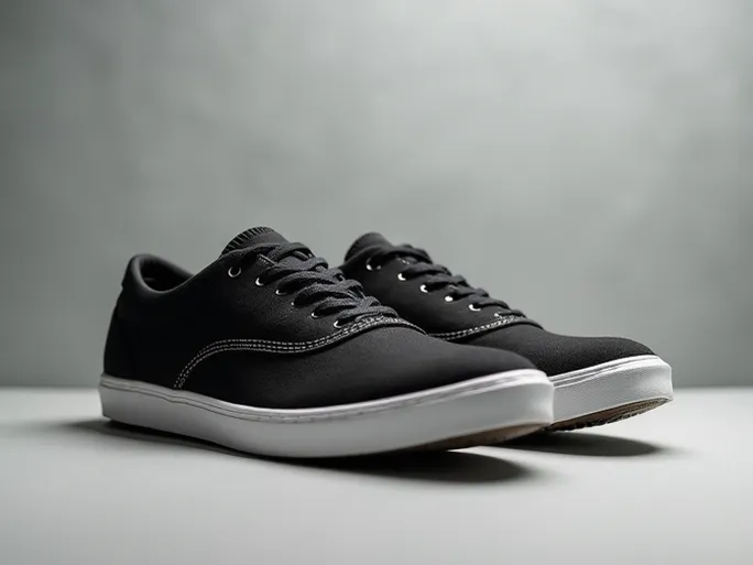 Huansqiu Launches HB039B Black Canvas Shoes