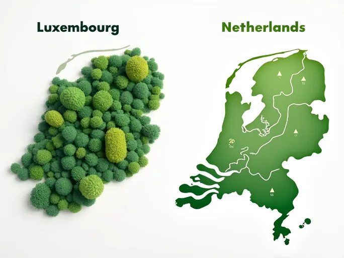 Benelux Forest Cover Disparity Reflects Divergent Land Use Priorities