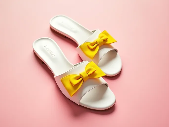 Loewes Leather Bow Slides Blend Comfort and Style for Summer