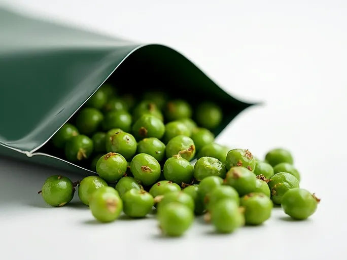 Huan Crispy Green Peas Adopt Lightproof Packaging for Freshness