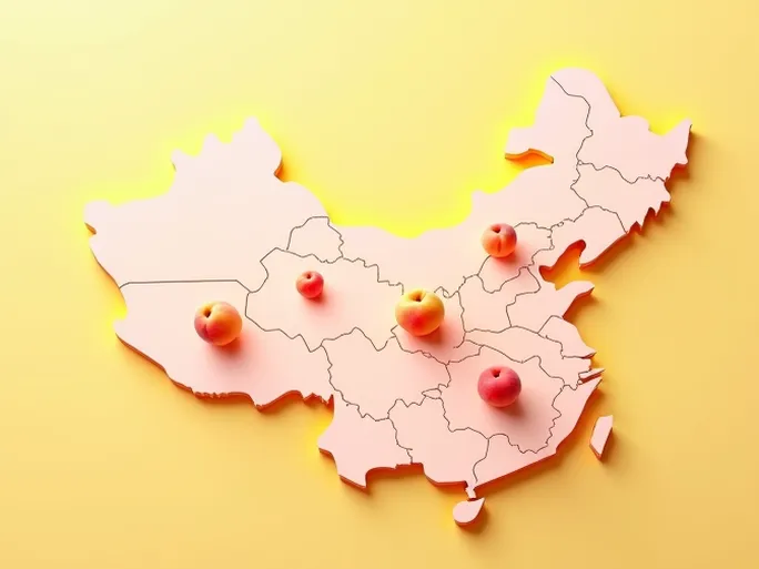Chinas Yellow Peach Prices Vary Widely by Region in August