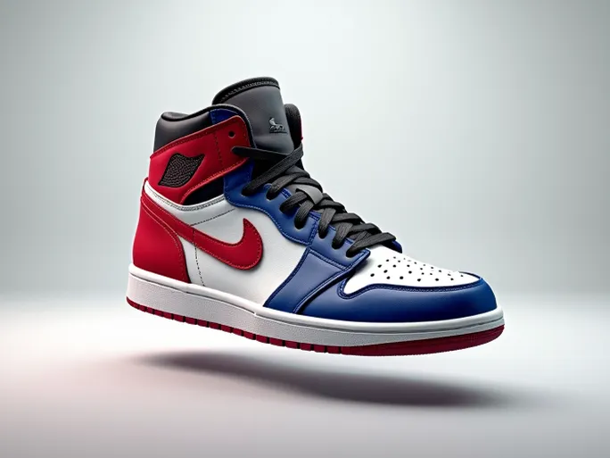 Air Jordan 1 Mid Releases Custom Red Blue and Grey Edition