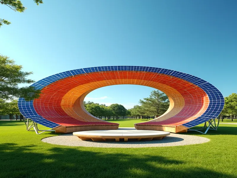 Colorful Solar Pavilion: Your New Resting Choice