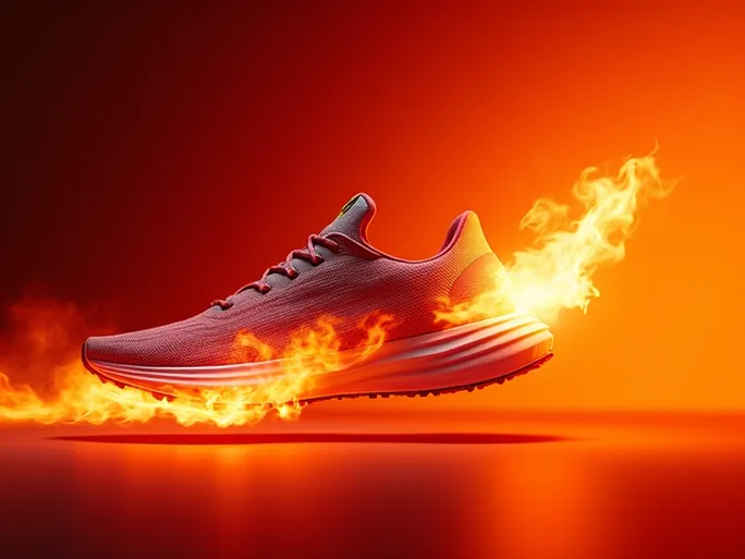Lining Launches Breathable Red Flame Warhawk Running Shoes