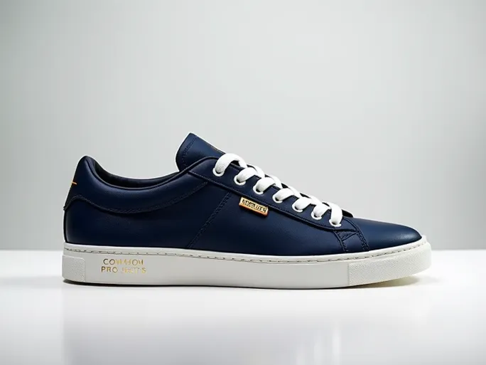 Common Projects Launches Navy Leather Retro Low Sneakers