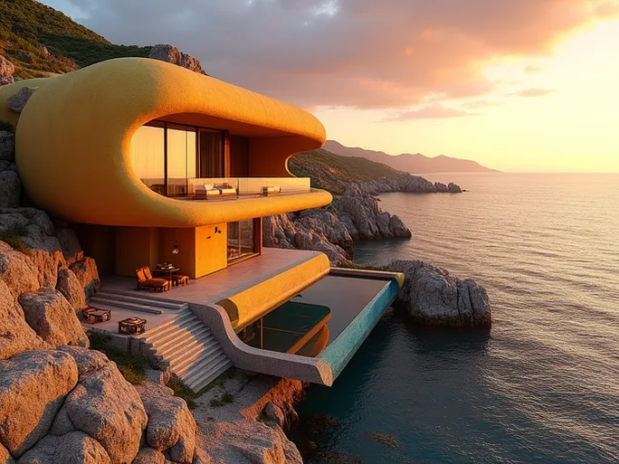 Casa Tobi A Modern Artistic Abode Rising From The Rocks By The Seaside