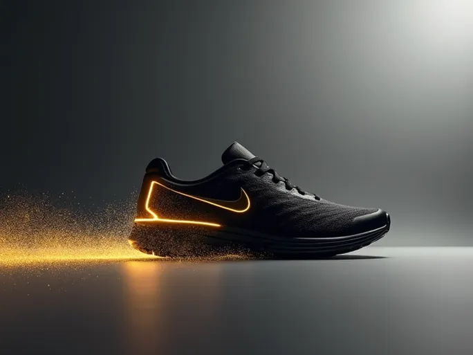 Loewes Black and Gold Flow Runner Elevates Womens Athleisure