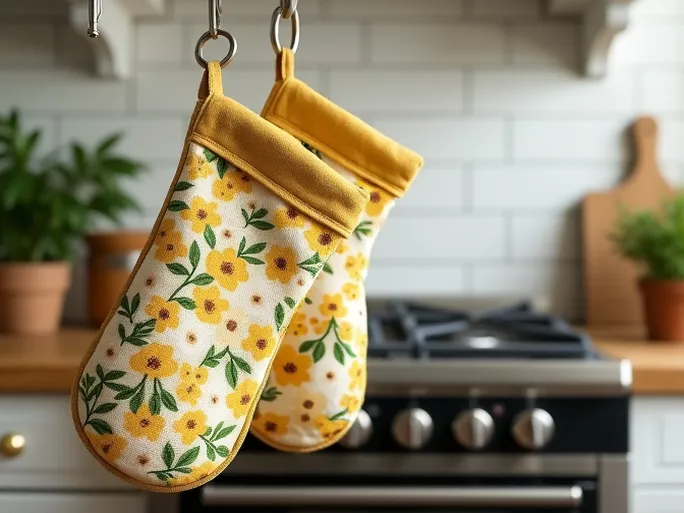 Artinspired Honeysuckle Oven Mitts Merge Style and Utility