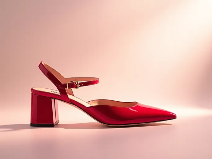 Diors Crimson Slingback Pumps Embody Elegance