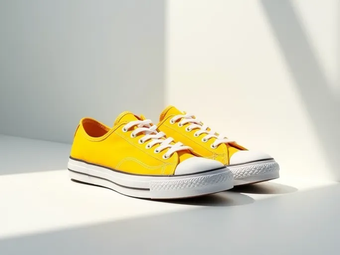 Anta Launches Vibrant Yellow Womens Canvas Sneakers