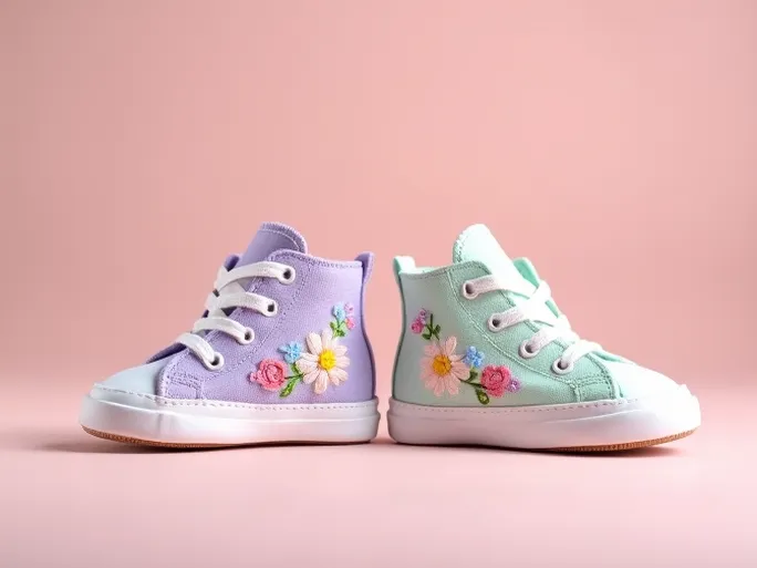 Converse Launches Floral Embroidered Toddler Hightops for Spring