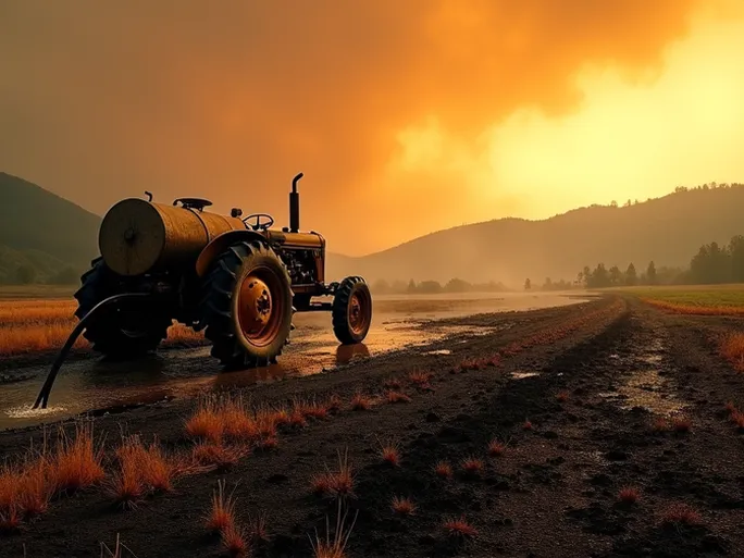 Shropshire Farmers Combat Wildfire Protect Homes