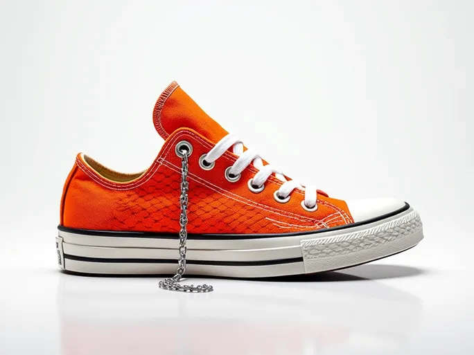 Converse Releases Bold Orange Dragon Scale Chain 1970s Sneakers