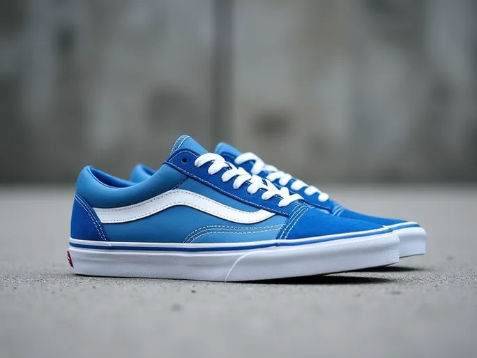Vans Reissues Classic Blue and White Skate Shoes
