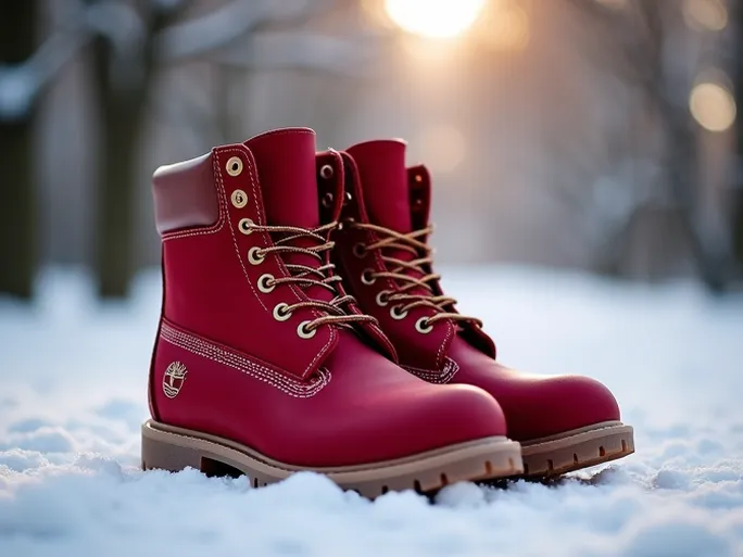 Timberland Launches Limitededition Crimson Holiday Boots
