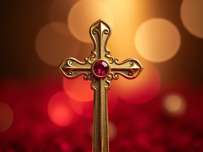 Ruby Cross Christmas Cards Bring Elegance to Holiday Season