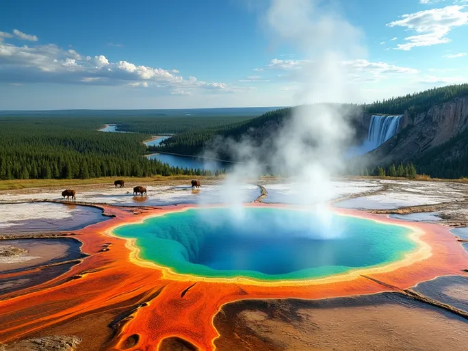 Yellowstone Volcanic Landscape and Wildlife Haven