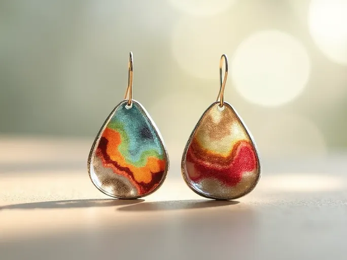 VA Museum Upcycles Textile Waste into Marbleeffect Earrings