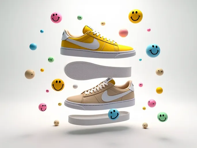 Bold Style Nike Unveils Deconstructed Smiley Sneakers