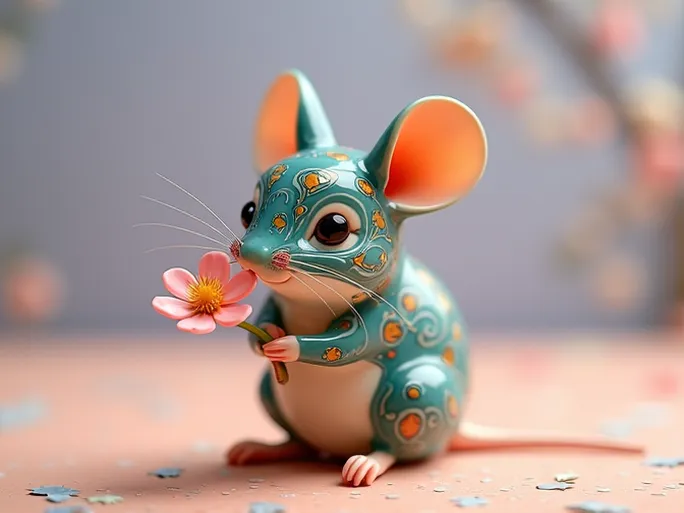 VA Museum Releases Whimsical De Morgan mouse Among Flowers Print