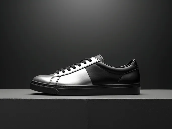 Loewe Debuts Luxury Silver and Black Leather Sneakers