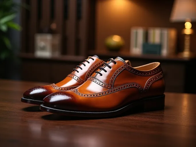Chinese Brand CBANNER Launches Perforated Leather Executive Shoes